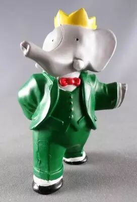 Babar - L. de Brunhoff 1997 PVC Figure - King Babar Right Hand on Back