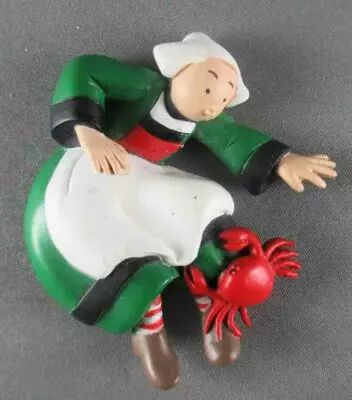 Bécassine - Magnet PVC Plastoy - Bécassine Pincée par un Crabe
