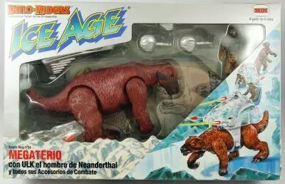 Dino Riders Ice Age - Giant Ground Sloth with Ulk - Tyco Comansi Spain