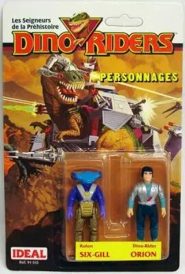 Dino Riders Action Figures - Six-Gill & Orion - Ideal France