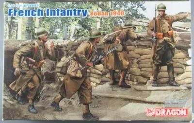 Dragon Models 6738 - WW2 French Infantry Sedan 1940 4 Figures 1:35 Mint ...