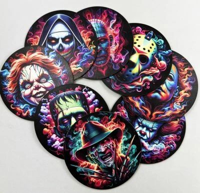 Famous Movie Monsters - Lot de 8 Sous Bocks (Tattoo Art)