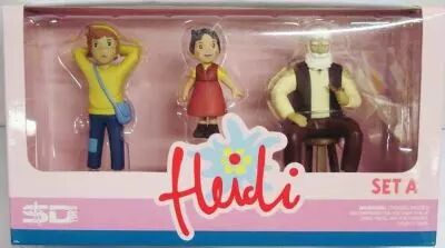 Heidi - Figurines pvc Set A : Pierre, Heidi et le Grand-Père - SD Toys