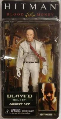 Hitman Blood Money Agent 47 white suit NECA Player Select figure