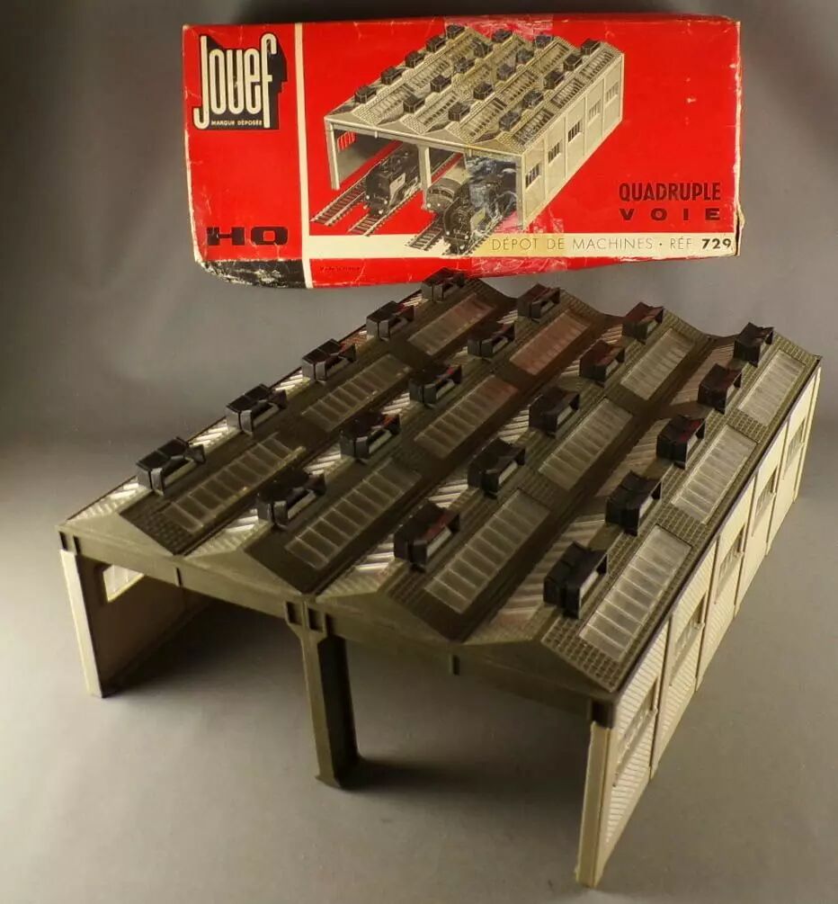 Jouef 729 Ho Engine Sheld Quadruple Tracks Complete Boxed