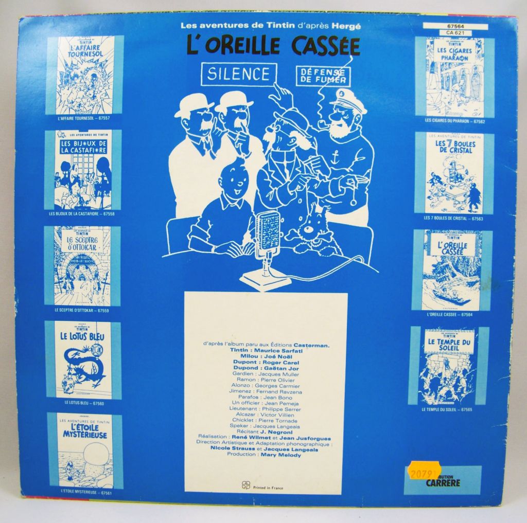 Les Aventures de Tintin - Disque 33T - L'oreille cassée Les Aventures de Tintin - Disque 33T - L'oreille cassée