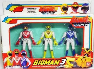 Bioman 3 Liveman - Bandai - 3 figures gift set - Bandai France
