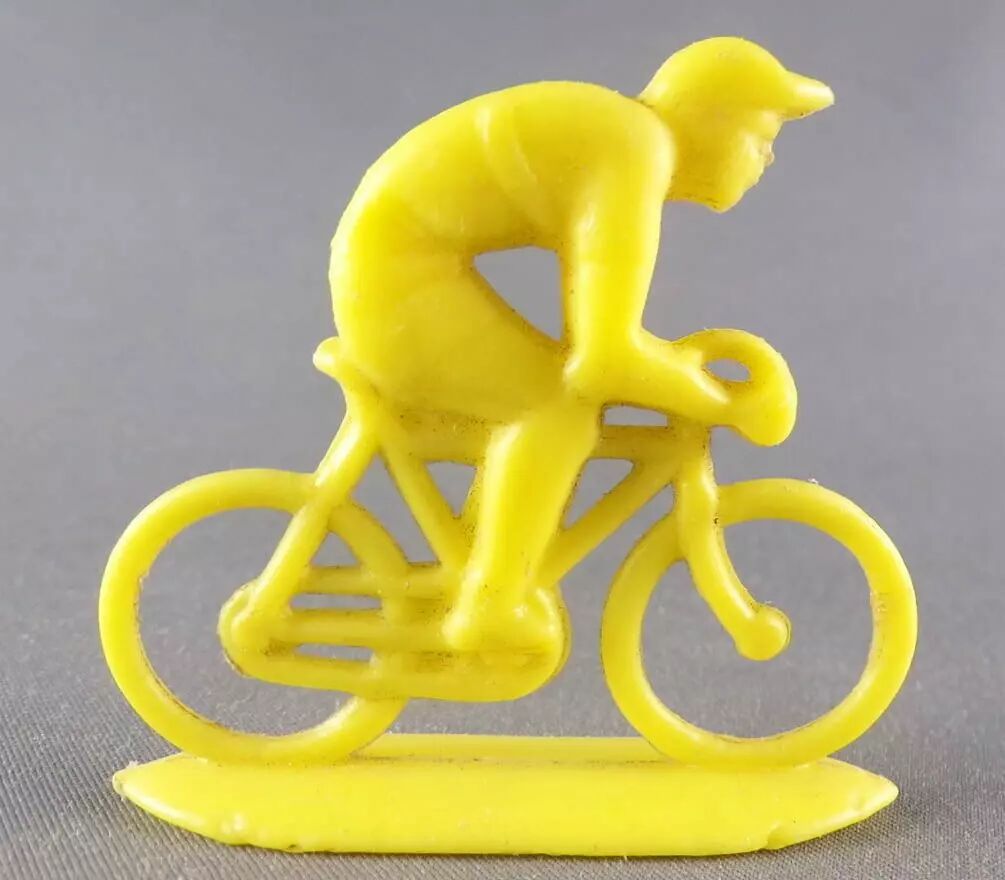 Lomi - Monocolor Plastic Cyclist - Yellow Racer with Cap