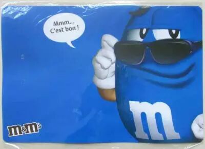 M&M's - Placemat Blue Mmm.... c'est Bon (Mmm.... it's good)