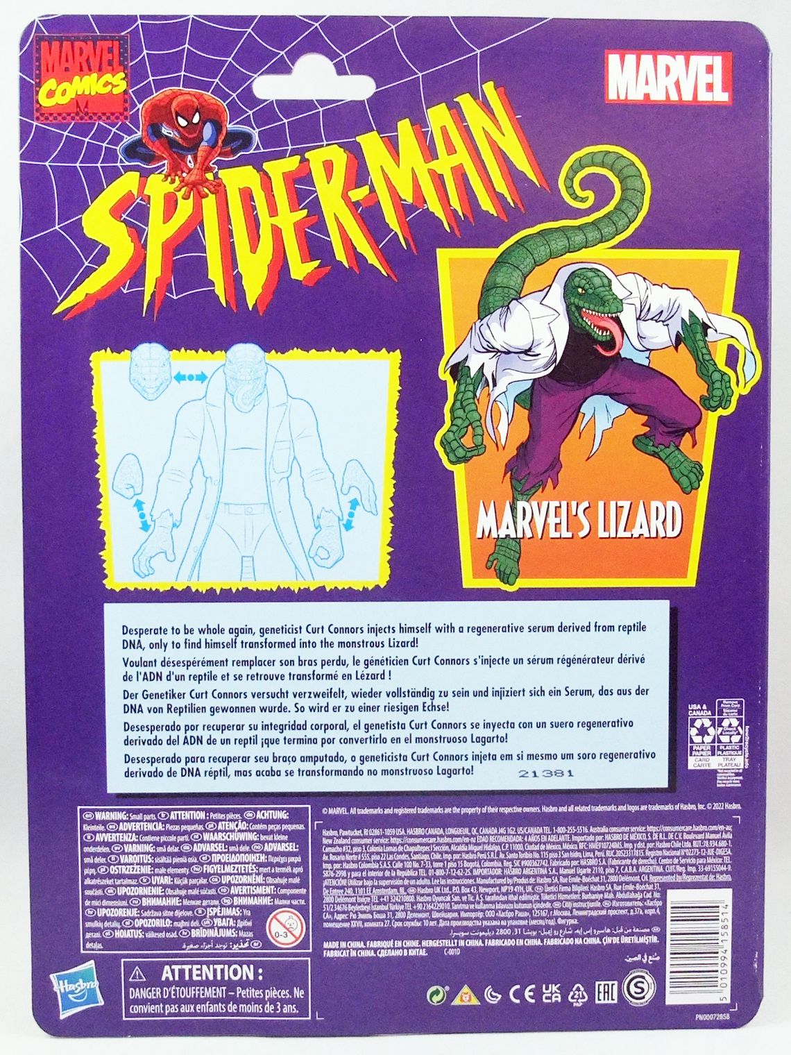 Marvel Legends - Lizard (Spider-Man 1994 Animated Series) - Series Hasbro Marvel Legends - Lizard (Spider-Man 1994 Animated Series) - Series Hasbro