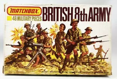 Matchbox P-5005 - 1:76 Figures - WW2 British 8th Army (loose with box)