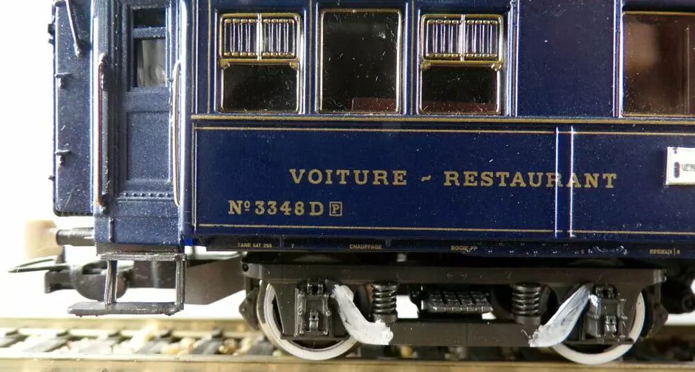 Rivarossi Altaya Ho Ciwl Dining Car 3348D Blue with Interior Fittings Simplon Orient Express no Box