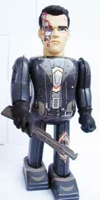 Terminator 2 - Medicom Toy - Battle Damage T-800 - Tin Toy Mechanical ...