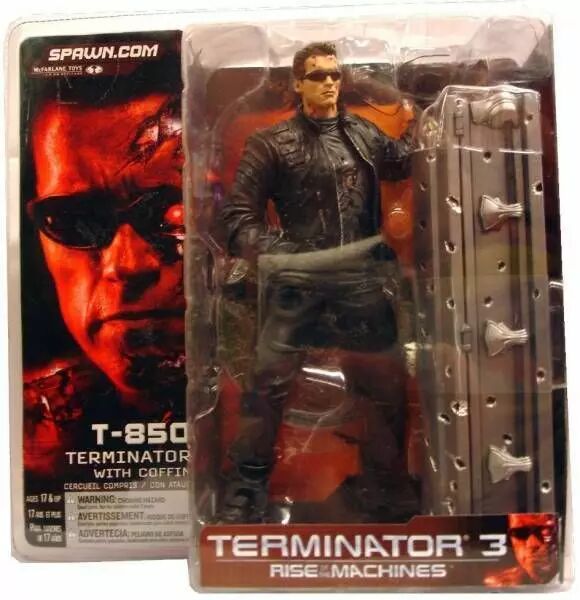 Terminator 3 - T-850 with Coffin - McFarlane Toys- Mint on Card