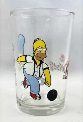 The Simpsons - Amora Mustard glass - Bowling Homer & Marge
