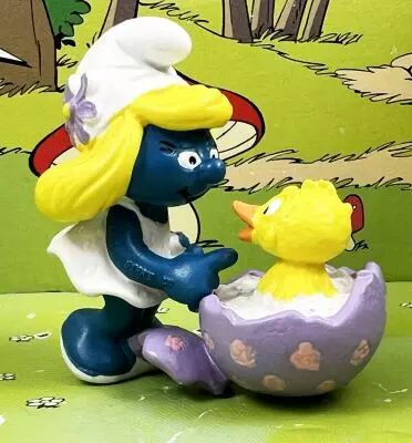The Smurfs - Schleich - 20489 Smurfette with Easter egg with bird (Made ...