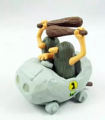 Wacky Races - PVC figure - The Slag Brother's Bouldermobile