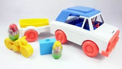 Weebles - Hasbro - Weebles Car with Trailer (loose)