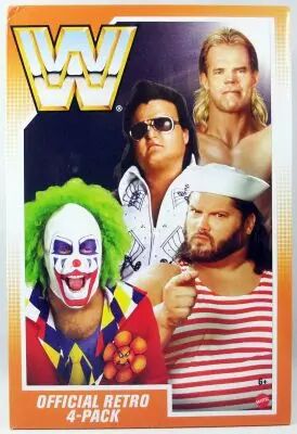 WWE Mattel Retro Figures - Official 4-pack : Doink the Clown, Tugboat ...